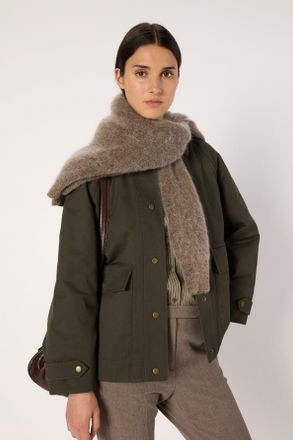 Gerard Darel Parka &agrave; col en velours - XANA - Vert Kaki