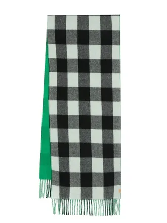 Woolrich Seidenschal mit Vichy-Karo - Gr&uuml;n