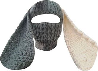 Generic Bonnet Femme Hiver Bonnet Femme Chapeau Femme Hiver Confortable Classique - Capuche Oreilles De Lapin Adulte, Tricot Douillet, Parfait pour Cadeau No&euml;