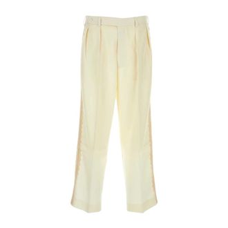 Bode Homme, Pantalons, Blanc, Taille: W33 Wool Pant