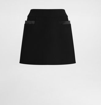 Dolce & Gabbana Rock Mit Schößchen Aus Doppelkrepp - Frau Röcke Schwarz 44