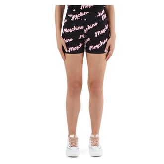 Moschino Femme, Shorts, Multicolore, Taille: 38 FR Shorts de Sport en Coton Stretch avec Logo