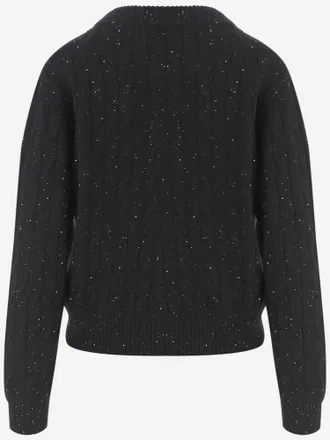 arch4 Braided Sequin Sweater - Black