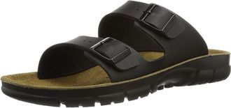 Birkenstock Classic Bilbao Birko-Flor, Herren Pantoletten, Schwarz (Schwarz), 43 EU, 00520791430