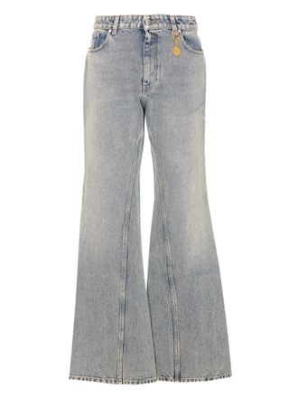 Stella McCartney Bootcut-Hose mit Anh&auml;ngerdetail - Blau