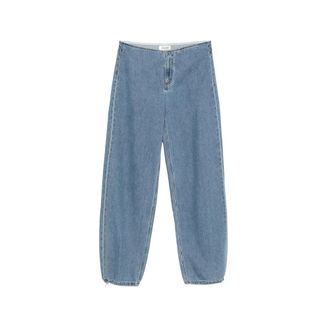 Still Here Drawstring-hem Wide-leg Jeans