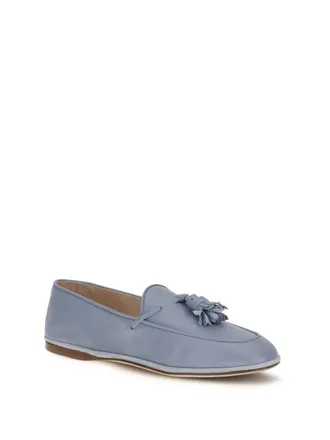 Fratelli Rossetti Womens Leather Tassel Loafers Azzurro Calf Bos Taurus