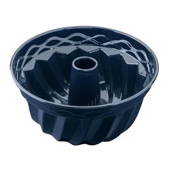Dr. Oetker Guglhupf Backform &Oslash; 24 cm Back-Liebe Emaille - Schnitt- & kratzfeste Gugelhupf Form mit Emaille - 24er Gugelhupfform in Dunkelblau