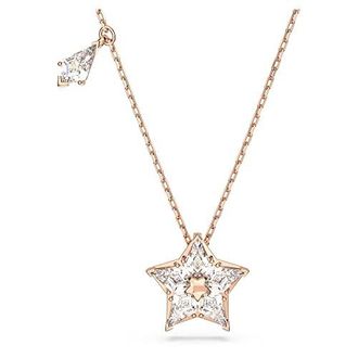 Swarovski Pendentif Stella, cristaux clairs taill&eacute;s en cerf-volant dans un cadre plaqu&eacute; ton or rose