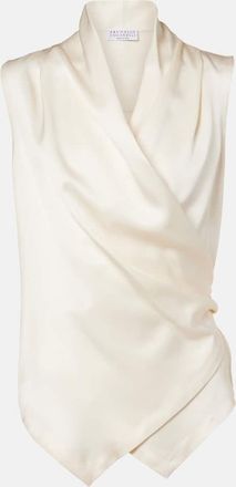 Brunello Cucinelli Top Monili aus Seide