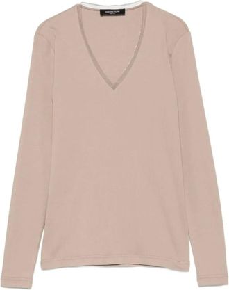 Fabiana Filippi Femme, Tops, Beige, Taille: 38 FR T-shirt