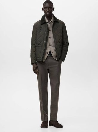 Mango Veste matelass&eacute;e hydrofuge kaki - Homme - XXL - MANGO MAN