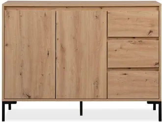 Finori Anrichte mit 2 T&uuml;ren, 3 Schubladen und 1 Regal B120 cm - Plock