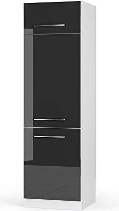 Vicco Armoire pour frigo Fame-Line, Anthracite Haute Brillance/Blanc, 60 cm