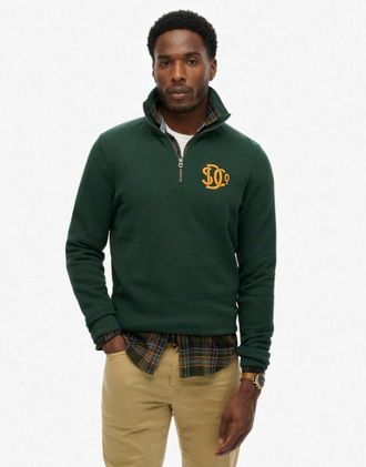 Superdry Sd&co. - Haut de surv&ecirc;tement &agrave; col zipp&eacute; - Vert &eacute;meraude