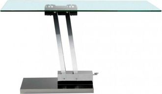 Inside75 Inside75 - Table basse relevable bravo en verre transparent structure chrom&eacute;e