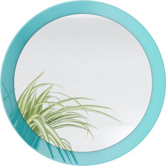 Vladon Spiegel Globe 50 cm, Made in Germany, dekorativer runder Wandspiegel für Flur und Wohnzimmer mit MDF-Rahmen in Petrol Hochglanz