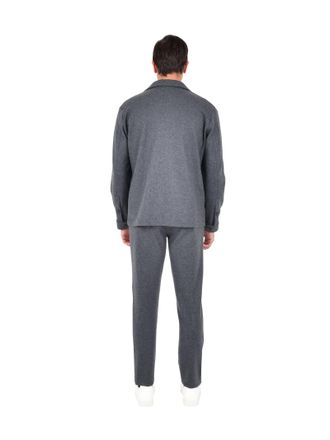 Drumohr Mens Melange Gray Shirt With Button Closure Wool