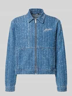 Karl Kani Regular Fit Jacke in Denim-Optik mit Strukturmuster