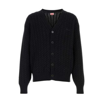 Kenzo Signature Zopfstrick-Cardigan - - Knitwear - Herren - Schwarzk - M