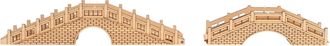 DOITOOL 2 STÜCK Miniatur Holz Brückenmodell DIY zum Zusammenbauen für Mikrolandschaften Bonsai Sandtisch Dekoration Antike Architektur Robust und Detailreich