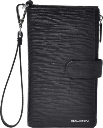 Baldinini Homme, Accessoires, Noir, Taille: ONE Size Portefeuille zipp&eacute; en cuir imprim&eacute;