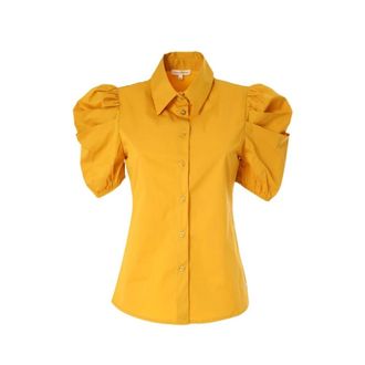 Kocca Purca Puff&auml;rmel-Shirt - - Blouses & Shirts - Damen - Gelb - M