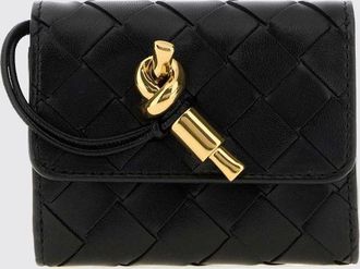 Bottega Veneta Portefeuille &agrave; trois volets Andiamo en cuir dagneau tress&eacute;
