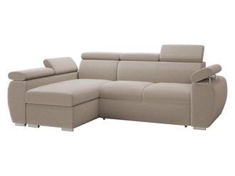 Mirjan24 Ecksofa Boston Mini, Eckcouch mit Schlaffunktion und Bettkasten, Polsterecke mit Einstellbare Kopfst&uuml;tzen, L-Sofa, Polstergarnitur, Wohnlandschaft (Pa
