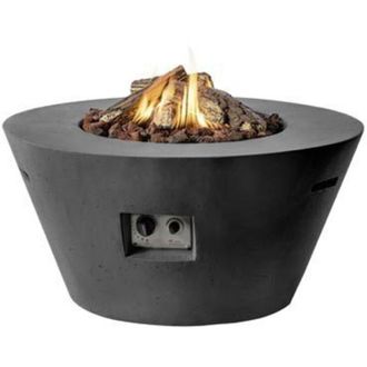 Happy Cocooning Mania Feuertisch Cone 19,5 kW konisch 96x96x46 cm Beton-Optik schwarz - Happy Cocooning