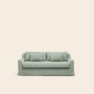 Madura Canap&eacute; 2,5 Places Claribel Chenille vert de gris - VERT