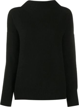 Vince Femme, Pulls, Noir, Taille: 42 FR Pull à col cheminée bouilli