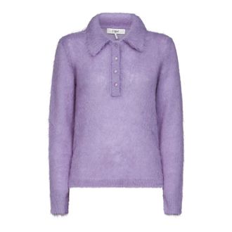 Chlo&eacute; Polo-Shirt mit geb&uuml;rstetem Finish - - Knitwear - Damen - Lila - S