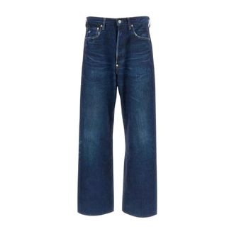 Junya Watanabe Homme, Jeans, Bleu, Taille: S Denim Printed Pantalons