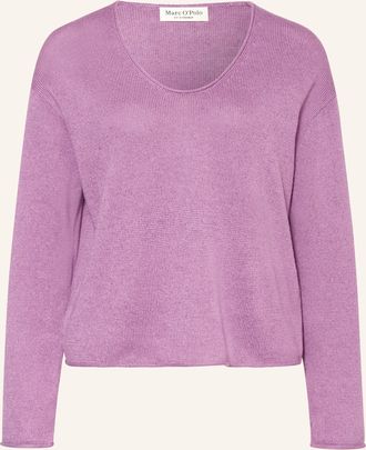 Marc O'Polo Marc Opolo Pullover Mit Leinen lila