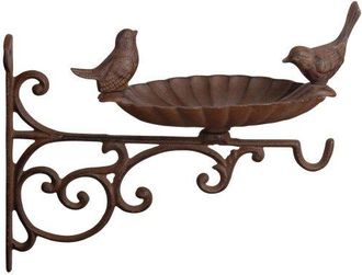 Esschert Design Wandfutterschale Gußeisen, braun, 23.6x28.1x23.4 cm, FB163