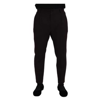 Dolce & Gabbana Luxuri&ouml;se Braune Baumwoll-Chino-Hose - - Trousers - Herren - Braun - M