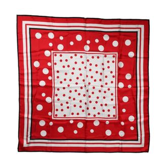 Dolce & Gabbana Femme, Accessoires, Multicolore, Taille: ONE Size Foulard Carr&eacute; en Soie &agrave; Pois