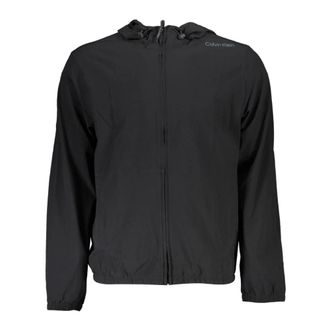 Calvin Klein Homme, Vestes, Noir, Taille: XL SweaT-shirt noir &agrave; capuche pour homme