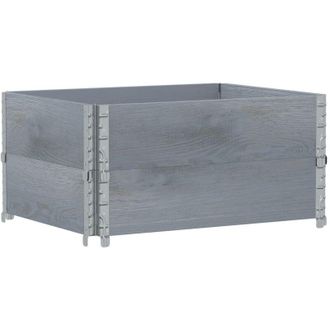 vidaXL Jardini&egrave;re gris 80x60 cm bois massif de pin Vidaxl