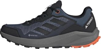 adidas Herren Terrex Trail Rider Gore-TEX Trail Running Shoes, Steel/Core Black/Impact Orange, 46 2/3 EU