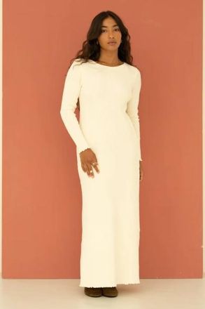 N&auml;z Damen vegan Kleid Rippe Ella Beige