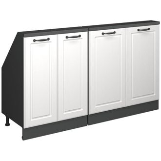 Vicco Dachschr&auml;genschrank Rion, Anthrazit/Wei&szlig; Landhaus, 2er Set, Vicco