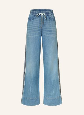 Marc Cain Jeans Welkom Mit Galonstreifen blau