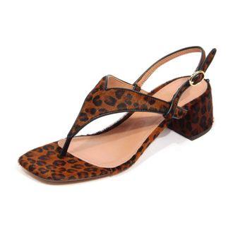 A.Bocca Leopardenmuster-Sandale mit 5 cm Absatz - - Shoes - Damen - Braun - 38 EU