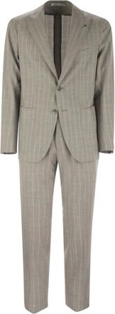 Tagliatore Homme, Costumes, Gris, Taille: XL Costume &agrave; rayures tennis &agrave; deux boutons