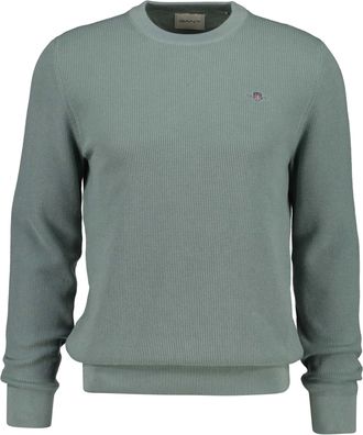 GANT Micro Textured Cotton C-Neck Strickpullover