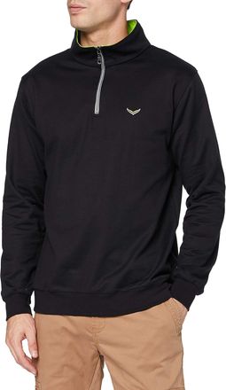 Trigema Herren Sweatshirt mit Kragen und Reißverschluss