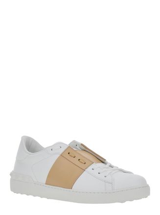 Valentino Garavani Mens Low Top Sneaker Open White Leather Calf Trainers