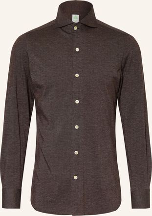 Finamore Finamore 1925 Hemd Toronto Sergio Slim Fit braun
